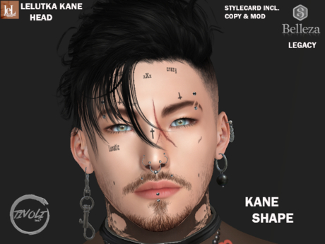 Second Life Marketplace - -Tivoli inc - Lelutka Kane Shape Kane EVO head [BOM] - body shapes ...
